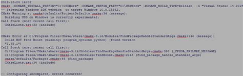Could Not Find Boost Missing Programoptions Python Found Version