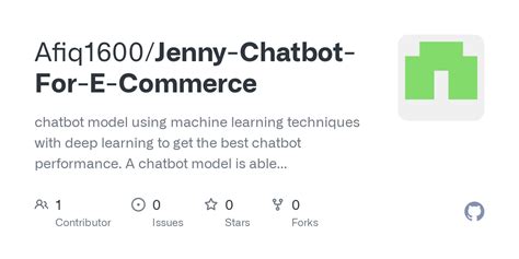 Github Afiq Jenny Chatbot For E Commerce Chatbot Model Using Machine Learning Techniques