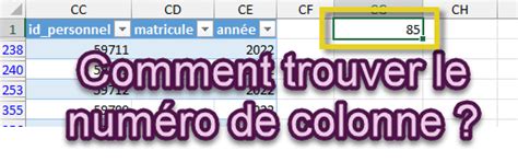 Dica para encontrar facilmente o número da coluna