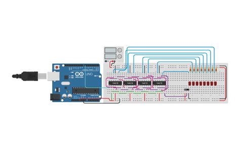 Circuit Design Contador 8 Bits Tinkercad