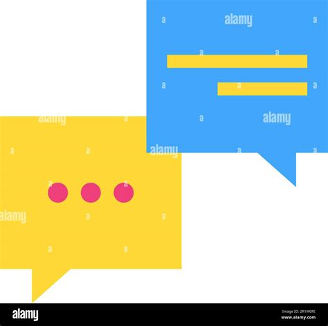 Speech Bubbles Flat Vector Icon Communication Inner Dialog Conversation Chatting Cartoon
