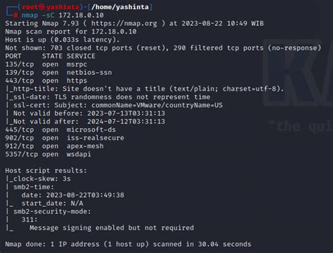 Perintah Dasar Nmap Pada Kali Linux