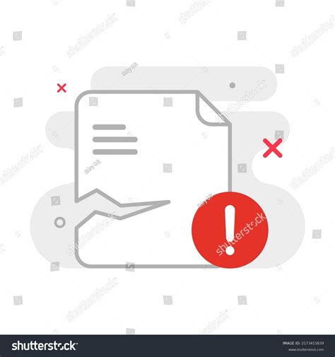 Document File Has Been Corrupt Concept Stock Vector Royalty Free