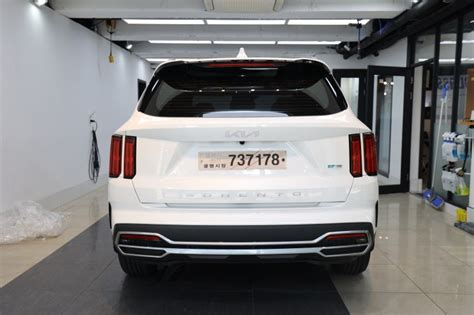 더 뉴 쏘렌토 하이브리드 페이스리프트 최초 공개 신차출고하면 바로 열차단 썬팅 합시다 네이버 블로그