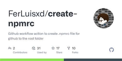 Github Ferluisxdcreate Npmrc Github Workflow Action To Create Npmrc File For Github To The