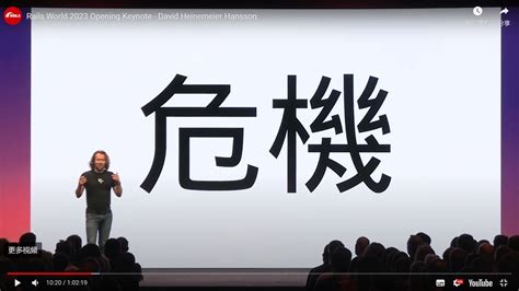 【渣翻双字】rails world2023 开幕演讲，host by dhh · ruby china