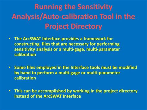 Ppt Applying And Interpreting The Swat Sensitivity Analysis And Auto