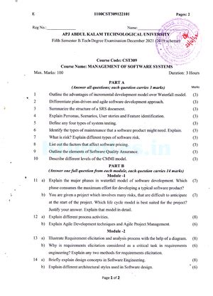 KTU MSS Model Question Paper Solved Answer Key S CSE MSS Model Question Paper Solved