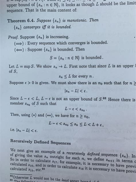 theorem 6 2 i if the sequence is increasing and
