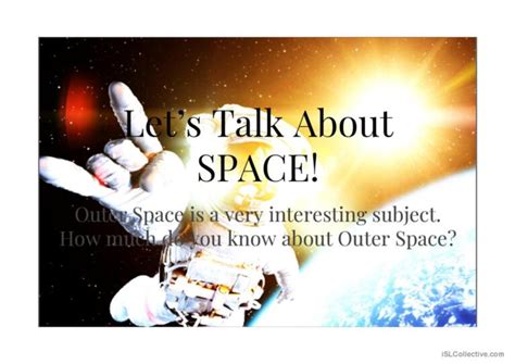 Let s Talk about Space discussion st Español ELE powerpoints