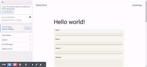 Style Customizer Everest Forms