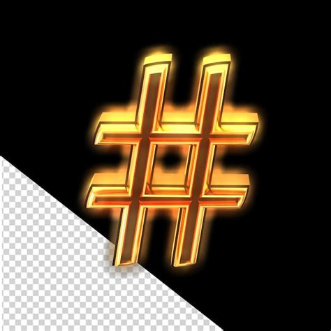 Premium Psd Glowing Gold Symbol