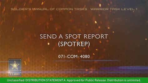 Dvids Video Send A Spot Report Spotrep Smct 071 Com 4080