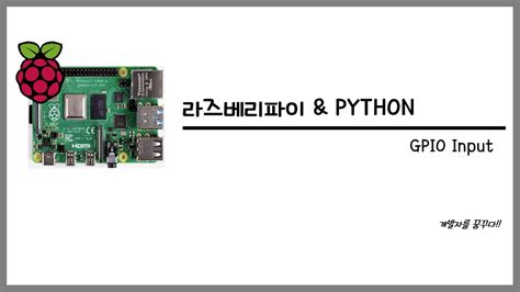 라즈베리파이raspberrypi에서 파이썬python을 이용해 스위치 Input 신호 처리 및 Led 제어 파이썬