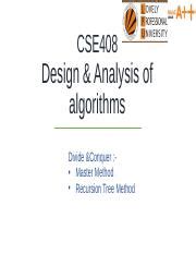 Mastering Divide & Conquer: Algorithms & Analysis Techniques | Course Hero