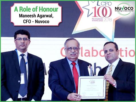 Mr Maneesh Agrawal Cfo Nuvoco Wins The Coveted Roll Of Honour From The Elite Cfo100 Panel