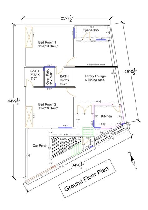 Its Odd Dimensions Plot Designed By Myself Smart House Plans House Plans How To Plan