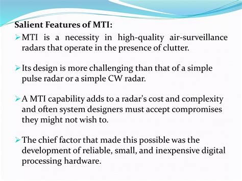 Radar Systems Unit Iii Mti And Pulse Doppler Radars Pdf