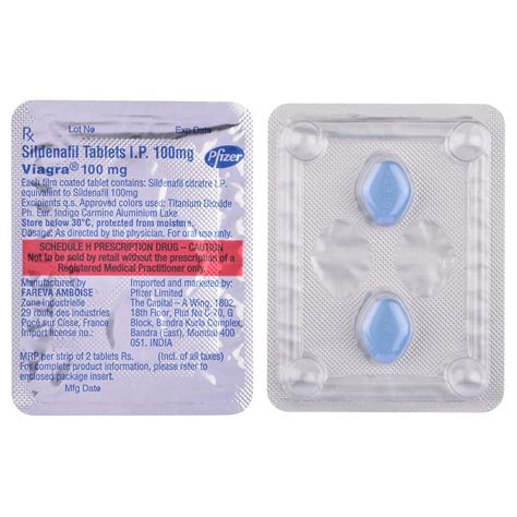 Viagra 100 Mg Strip Of 2 Tablets