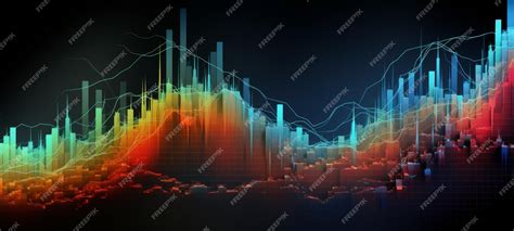 Abstract Stock Market Data Visualization Premium Ai Generated Image