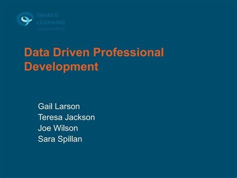 Data Driven Professional Development Ppt