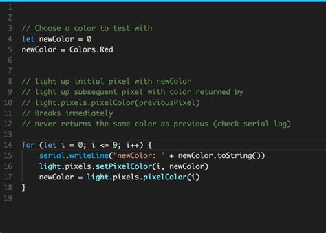 issue light pixelcolor returns different value than lors