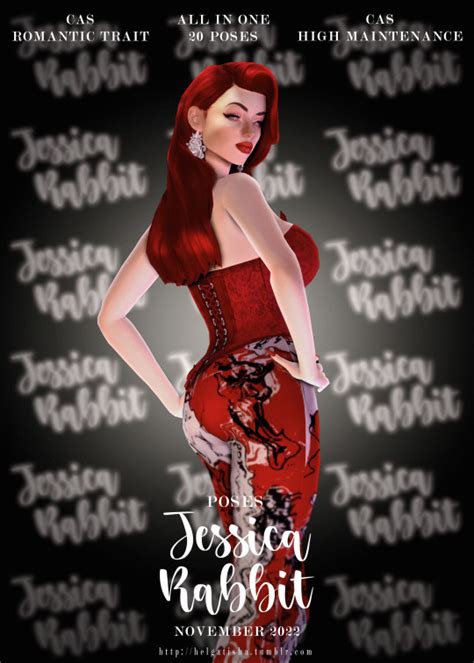 Ts4 Jessica Rabbit Pose Pack And Cas Download Boosty Or Patreon