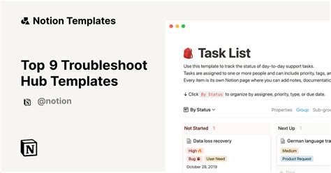 Top 9 Troubleshoot Hub Templates Notion Template Marketplace