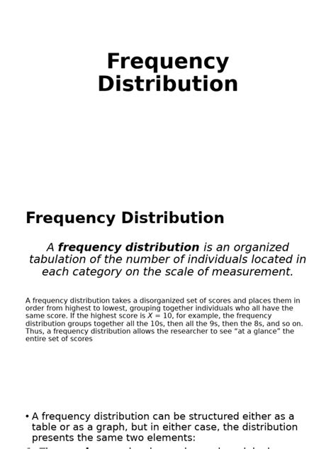 Frequency Distribution Pdf Percentile Level Of Measurement