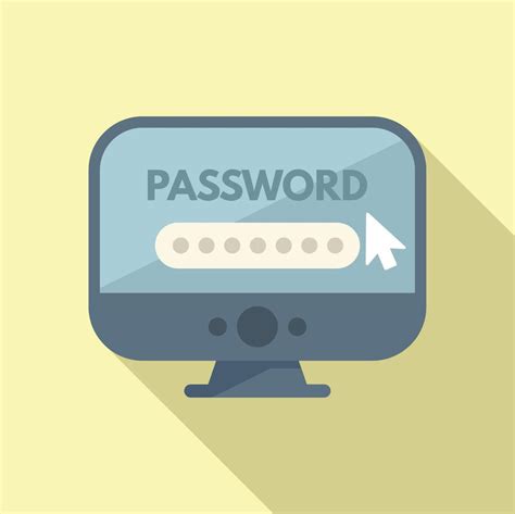 Computer Password Protection Icon Flat Vector Personal Video 20248716