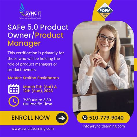Sync It Learning On Linkedin Productmanagement Safe5popm Agile Certification