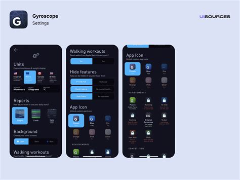 Gyroscope Profile Settings Screenshots UI Sources