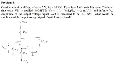 solved problem 4 consider circuit with vpp vss 5 v ro