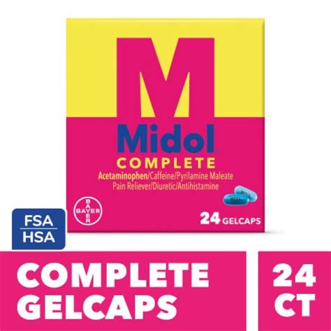 Midol Complete Multi Symptom Period Relief Acetaminophen Gelcaps 24 Ct