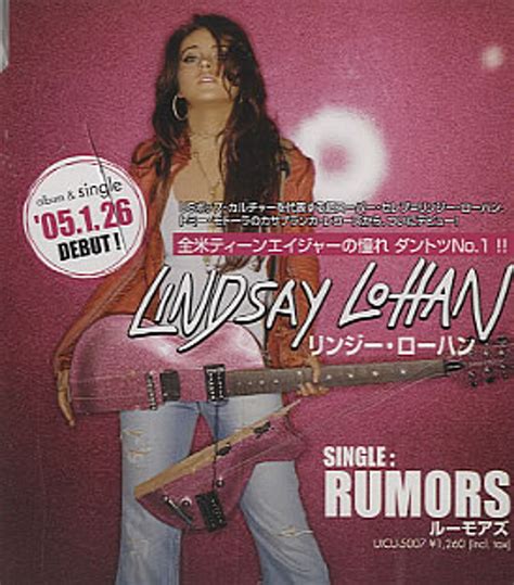 Lindsay Lohan Rumors Japanese Promo Cd Single —