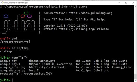 Getting Julia Repl Working In Windows Gitbash New To Julia Julia