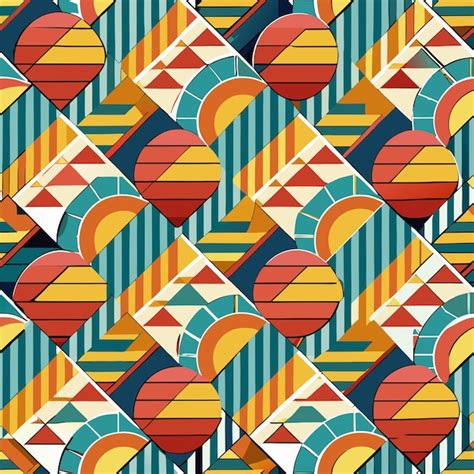 Abstract Retro Pattern Vector Illustration Premium Ai Generated Vector