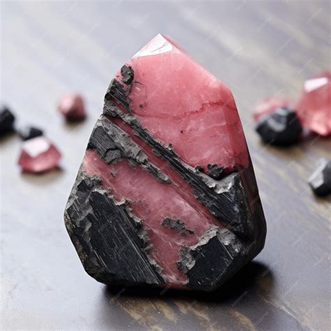 Premium Ai Image Rhodonite Raw Specimen