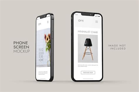 전화 및 화면 Ui Ux 앱 프레젠테이션 모형 프리미엄 Psd 파일