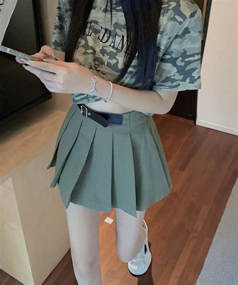 무료배송 [코디세트 탑 스커트] 카모밀리터리 데일리투피스룩 [ 크롭 미니 로우]