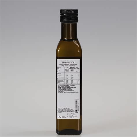 Almond Oil Cold Pressed Unrefined Crude Olvita 250ml Capacity 250 Ml