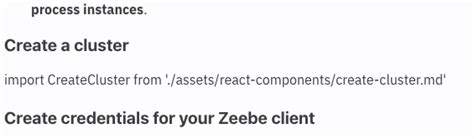 Create Cluster Reusable Component Is Not Rendering · Issue 1242 · Camundacamunda Docs · Github