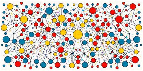 Abstract Network Of Interconnected Circles Premium Ai Generated Image