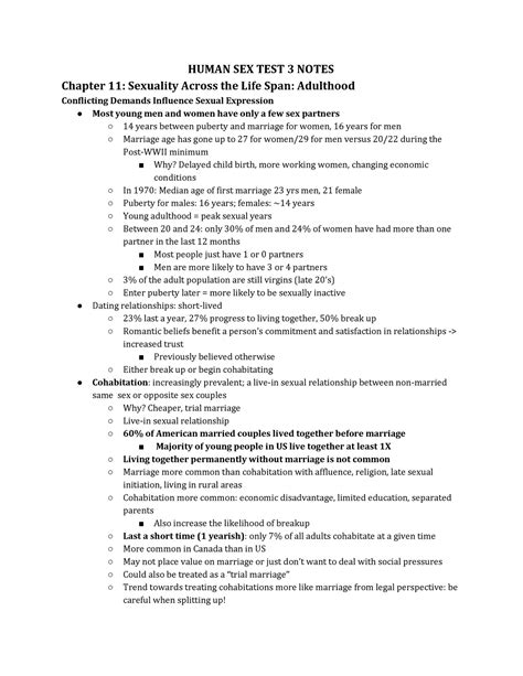 Human Sex Test 3 Notes Chapter 11 Sexuality Across The Life Span Human Sex Test 3 Notes Chapter 11 Sexuality Across The Life Span
