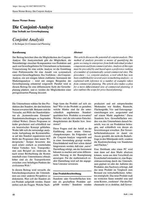 pdf conjoint analysis a technique for commercial planning