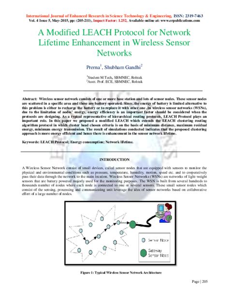 pdf a modified leach protocol for network lifetime enhancement in