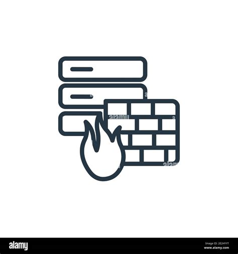 Firewall Outline Vector Icon Thin Line Black Firewall Icon Flat Vector Simple Element