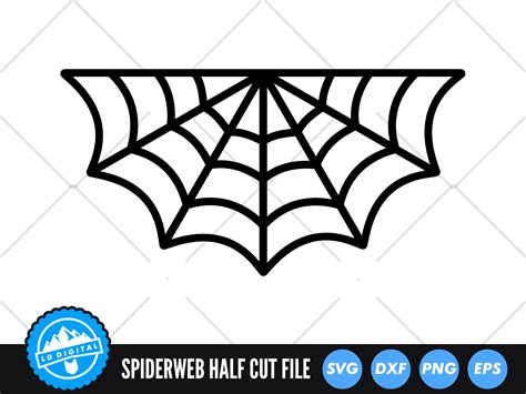 Spider Web Half Svg Halloween Cut File Graphic By Lddigital