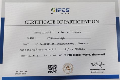 Glad To Share That Ive Successfully Completed My Internship At Ipcs