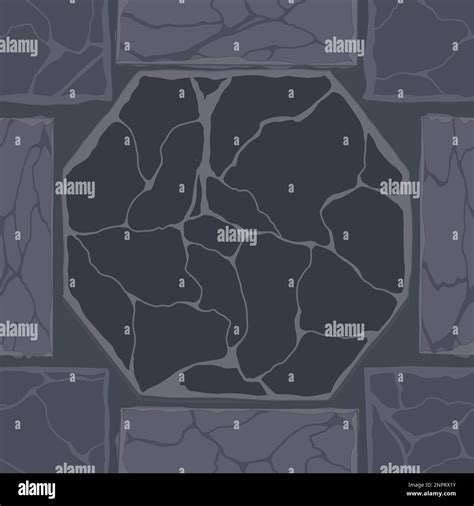 Cartoon Game Texture Rocks And Ground Surface Seamless Pattern Game